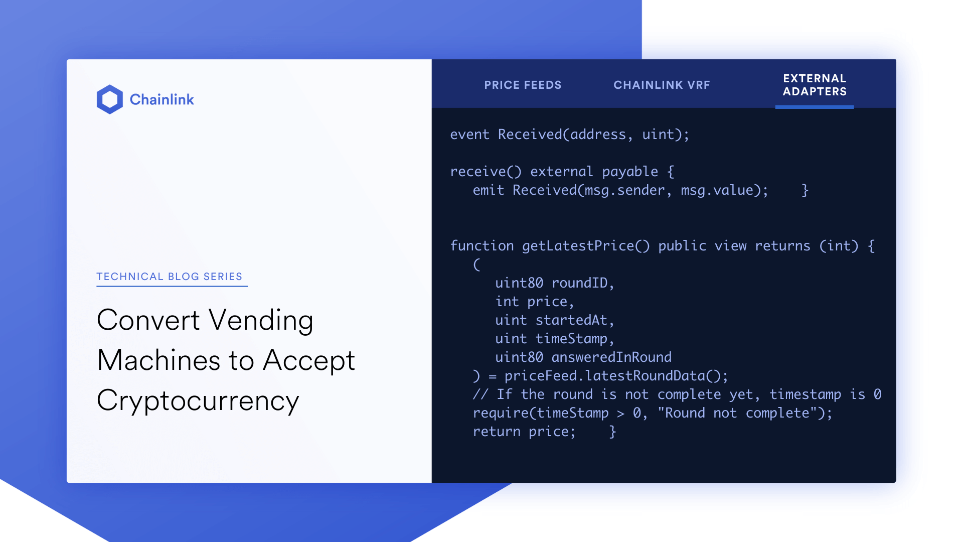 Program a Cryptocurrency Vending Machine With Chainlink