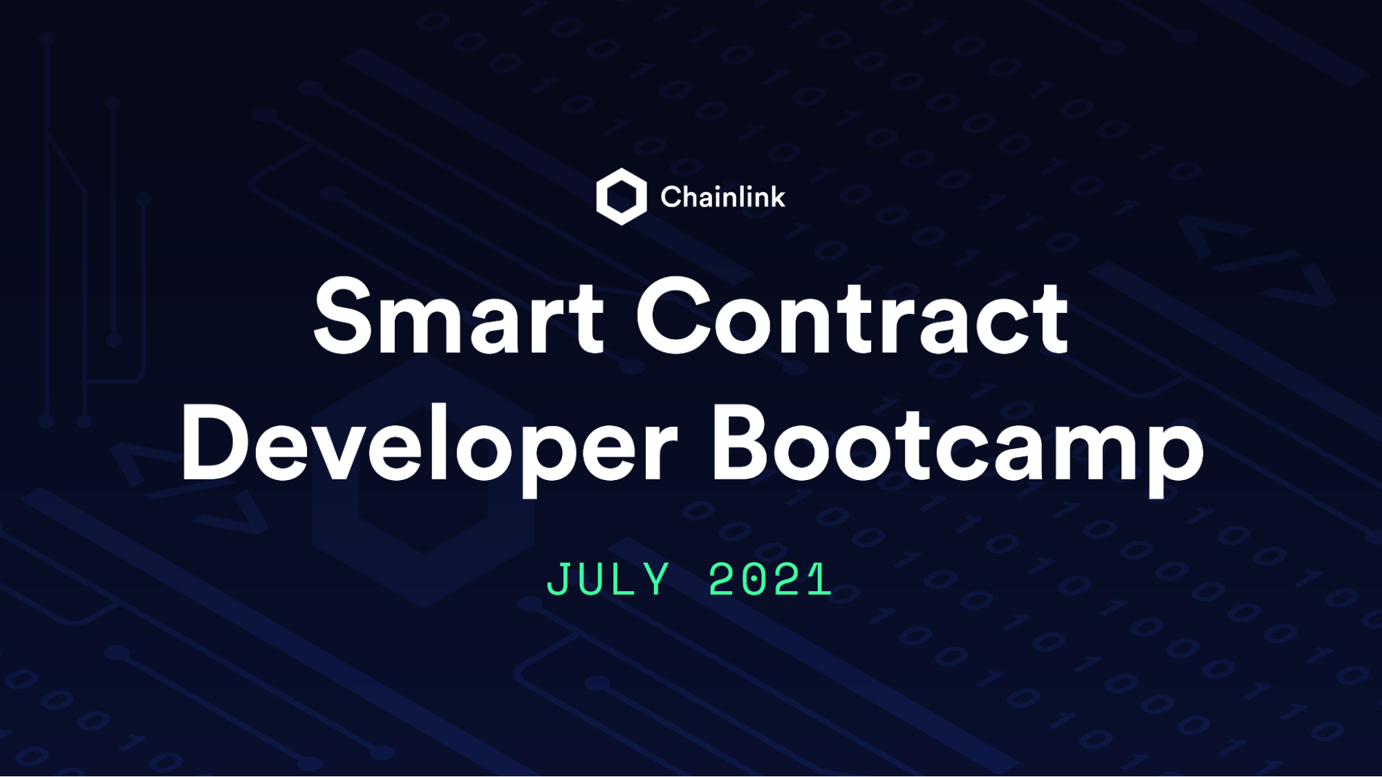 Announcing the Summer 2021 Smart Contract Developer Bootcamp