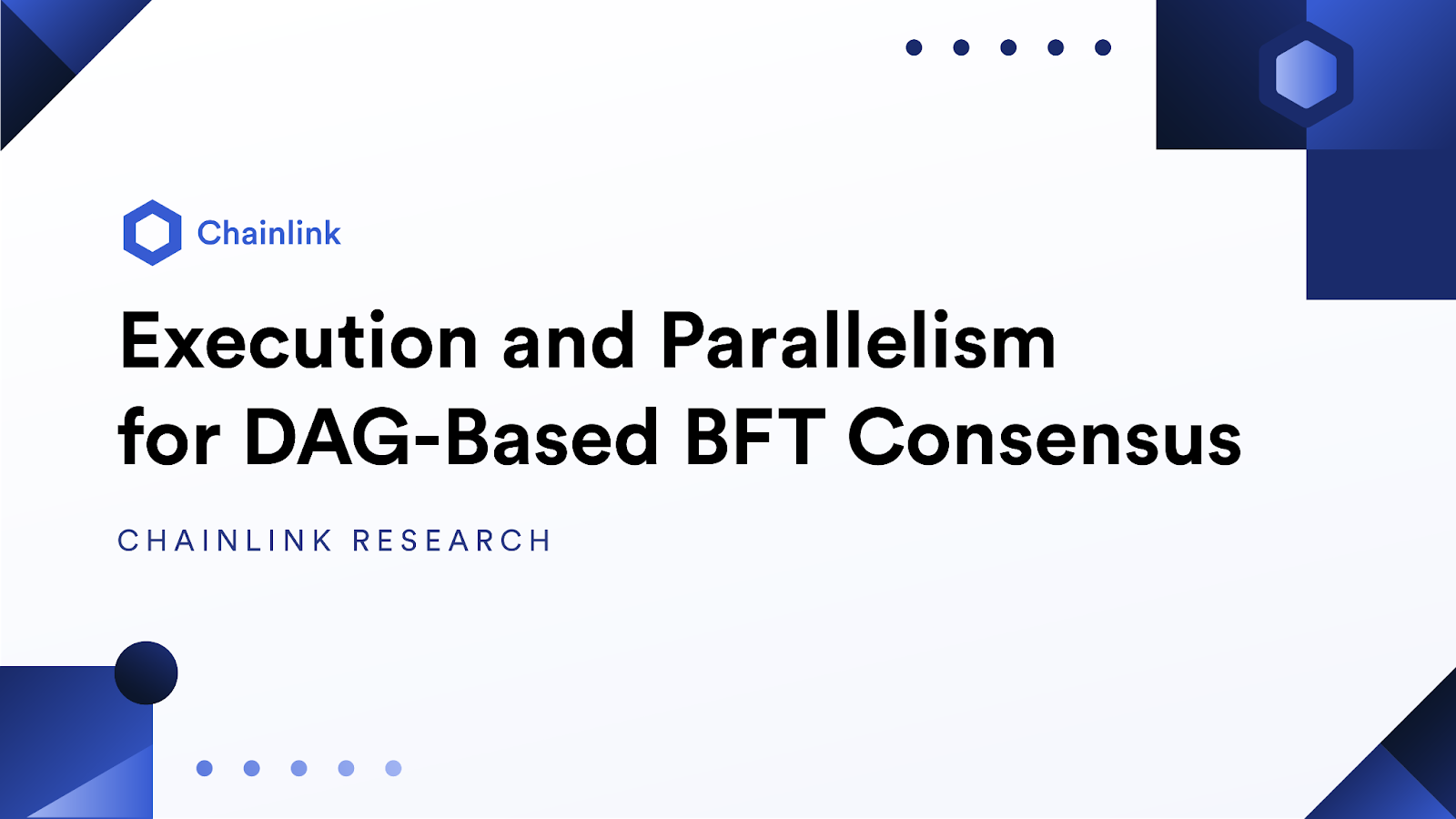 Execution And Parallelism For Dag Based Bft Consensus Chainlink Blog