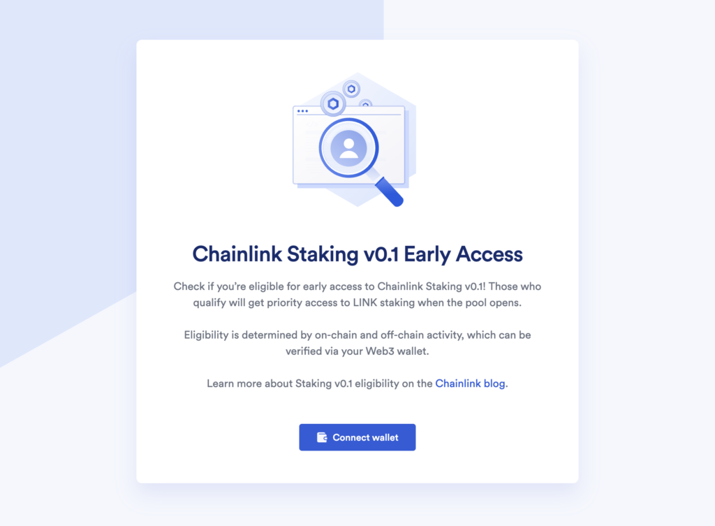 Check Your Early Access Eligibility for Chainlink Staking v0.1
