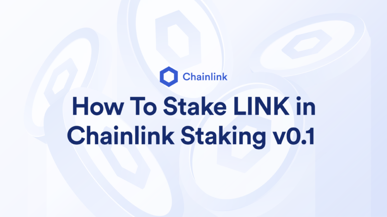 The Chainlink Economics 2.0 Staking Protocol and Staking v0.1 Launch ...